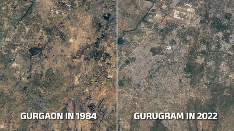 Rainwater has nowhere to go in Gurgaon