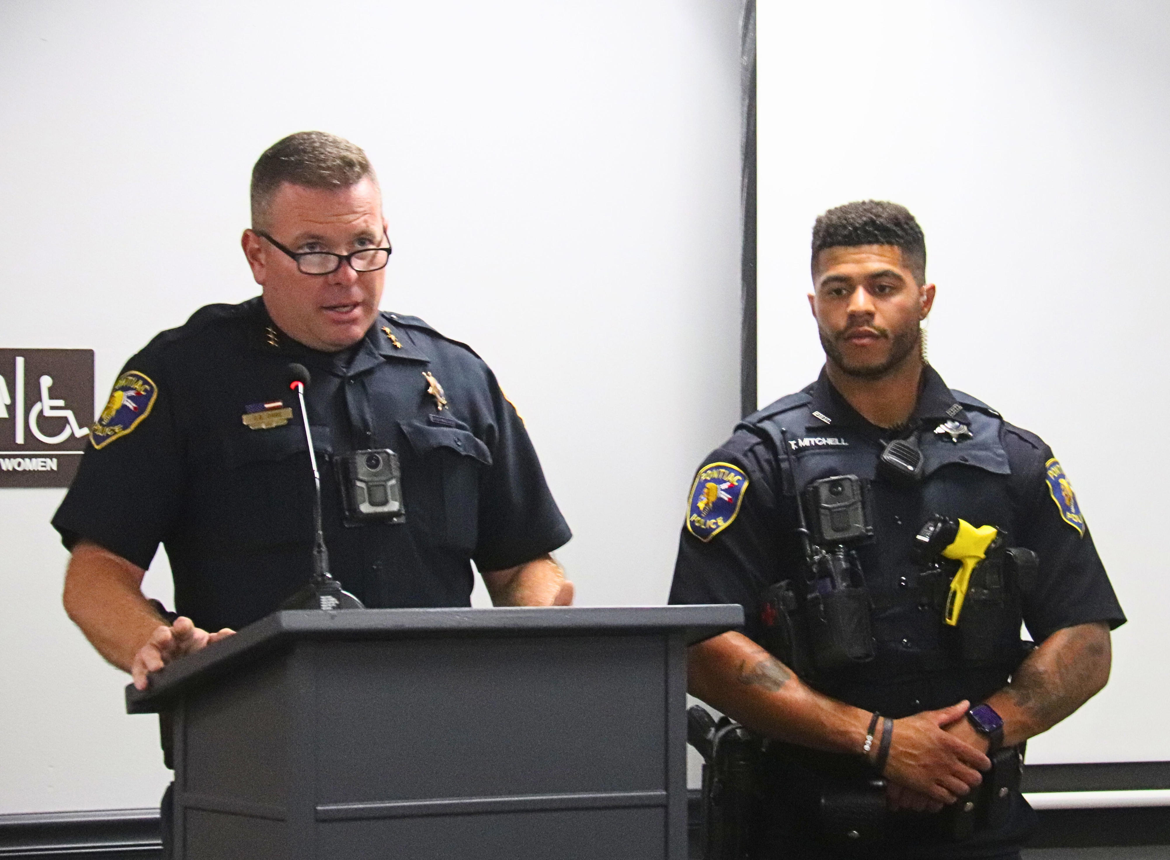 Pontiac officer honored for life-saving efforts during emergency call