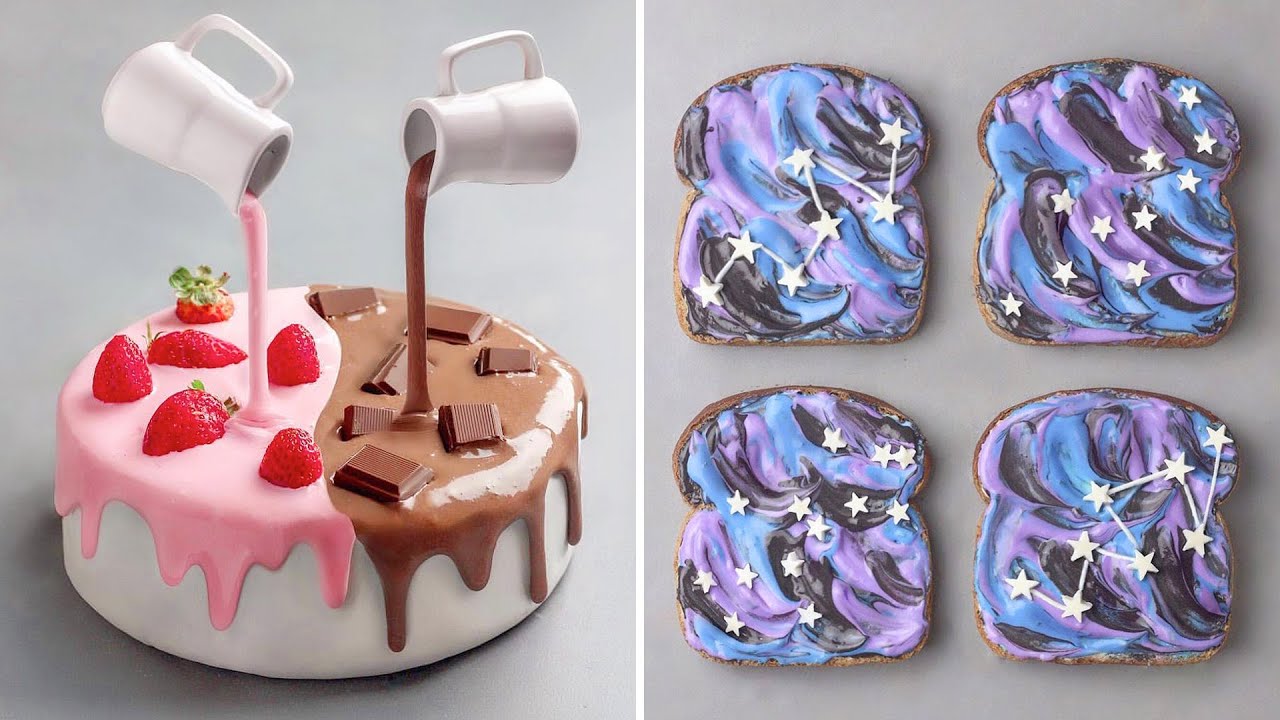 How to Make Strawberry Chocolate Cake & Galaxy Toast