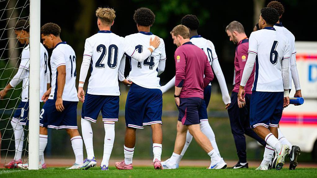 England U17s win stopped twice over 'racist abuse'