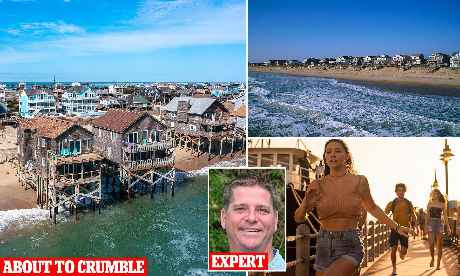 Beach homes made famous by Netflix hit teetering on the edge of collapse