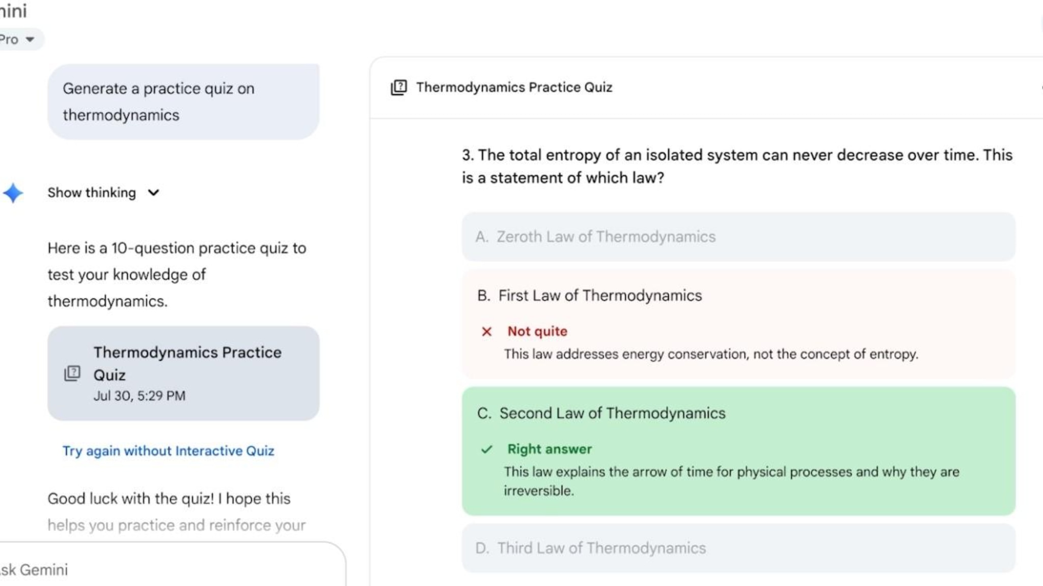 Google Gemini per la scuola: come funziona il Quiz di Guided Learning