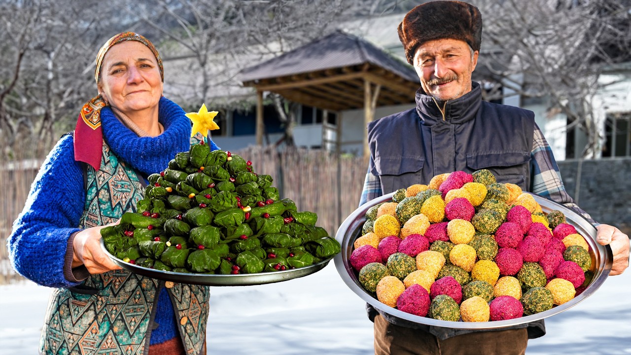 Charming winter cooking in village - heartwarming recipe for cold days