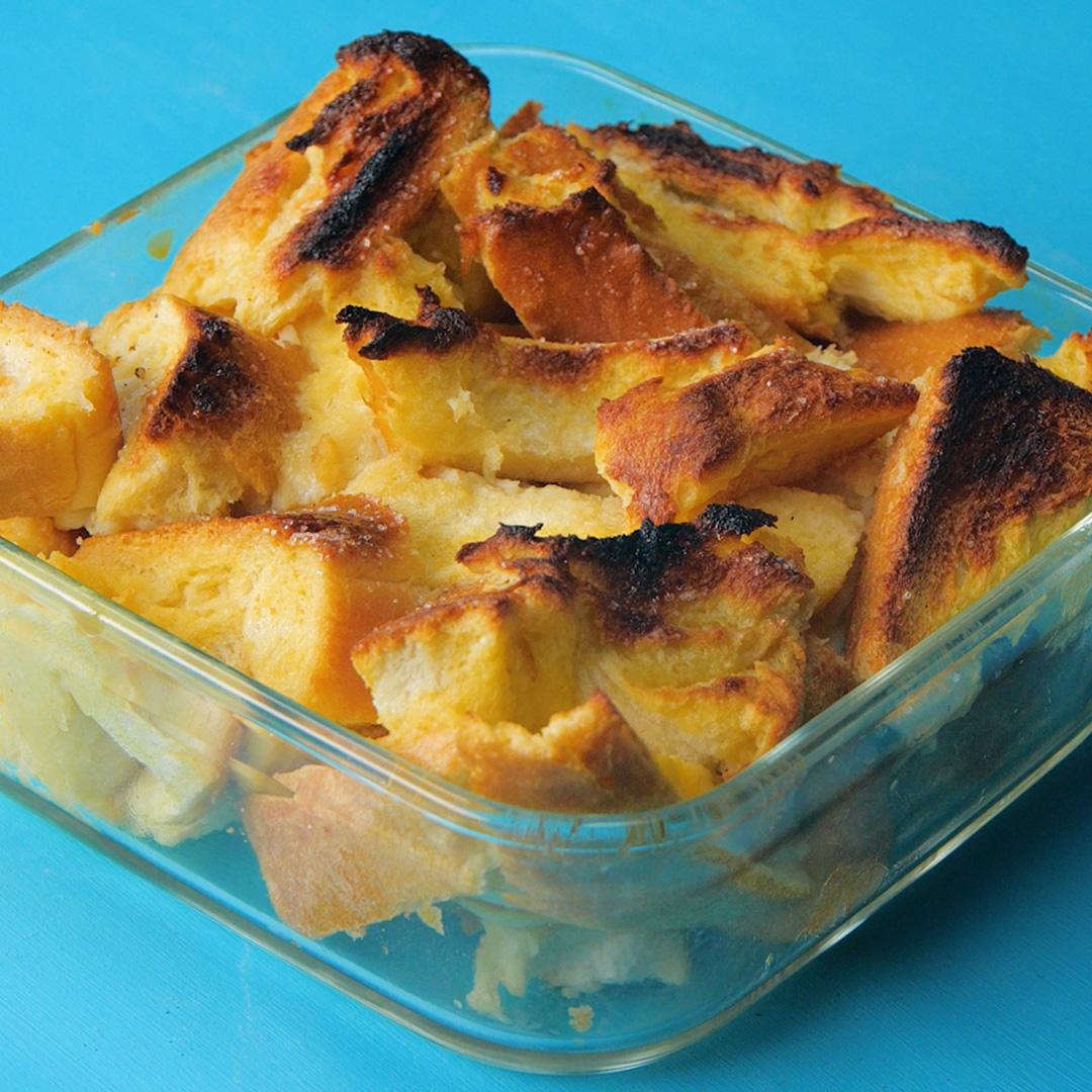 【子供が絶対食べる】浸すだけパンプリン / Bread Crust Pudding
