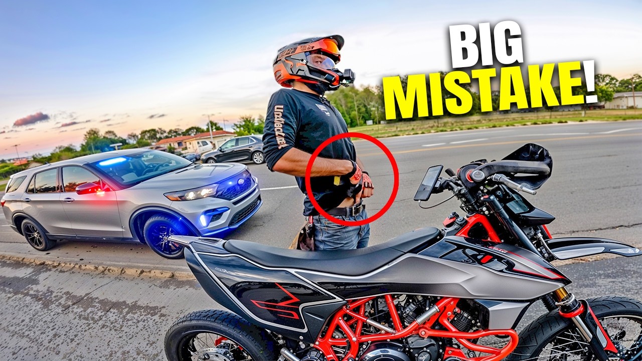 Je filme une course folle entre motards et policiers! 🏍️