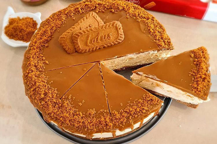 Resep Cheese Cake Lotus Biscoff Bertekstur Lembut dan Mudah Dibuat ...