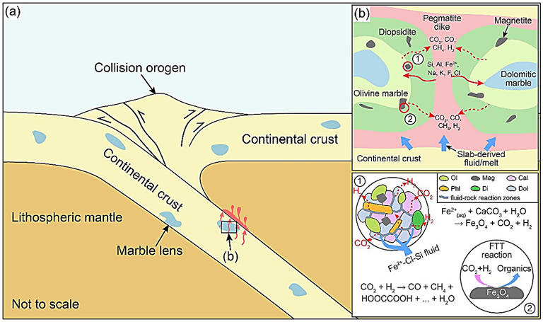 Iron-laden fluids drive abiotic organic synthesis in dolomitic marble ...
