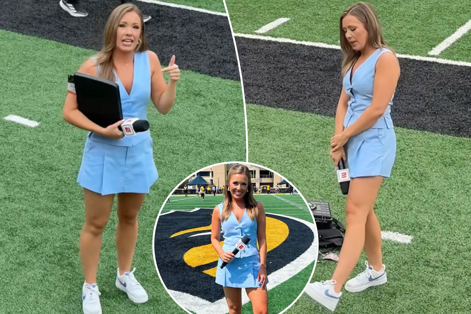 ESPN’s Taylor Davis goes viral over sideline rap video during college ...