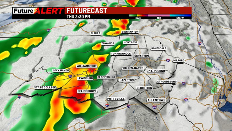 Weather Alert: Rain heading for northeastern and central Pa.