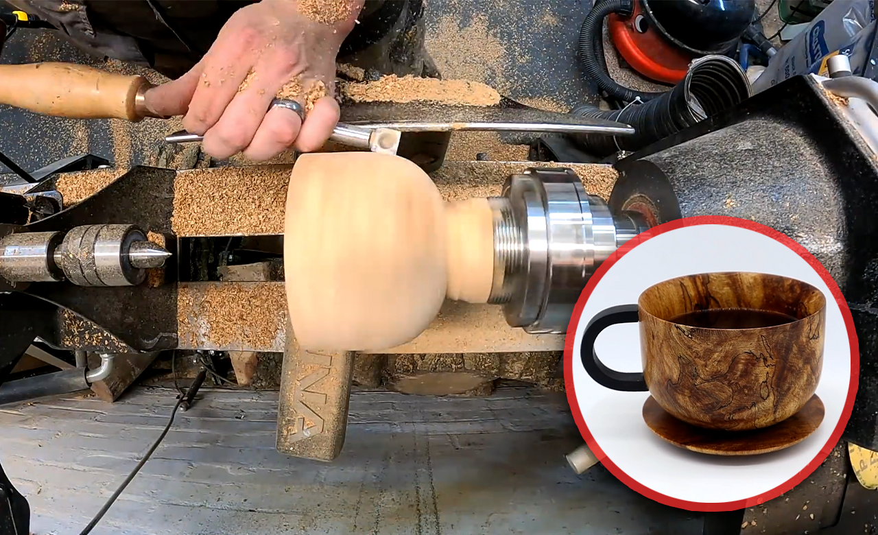 I made a coffee/cappuccino mug from wood!