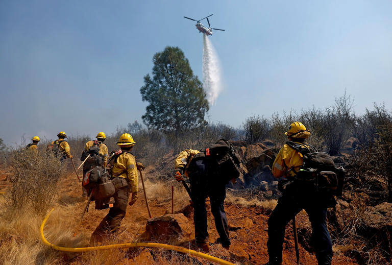 Firefighter injured in crash while battling lightning-sparked wildfires ...