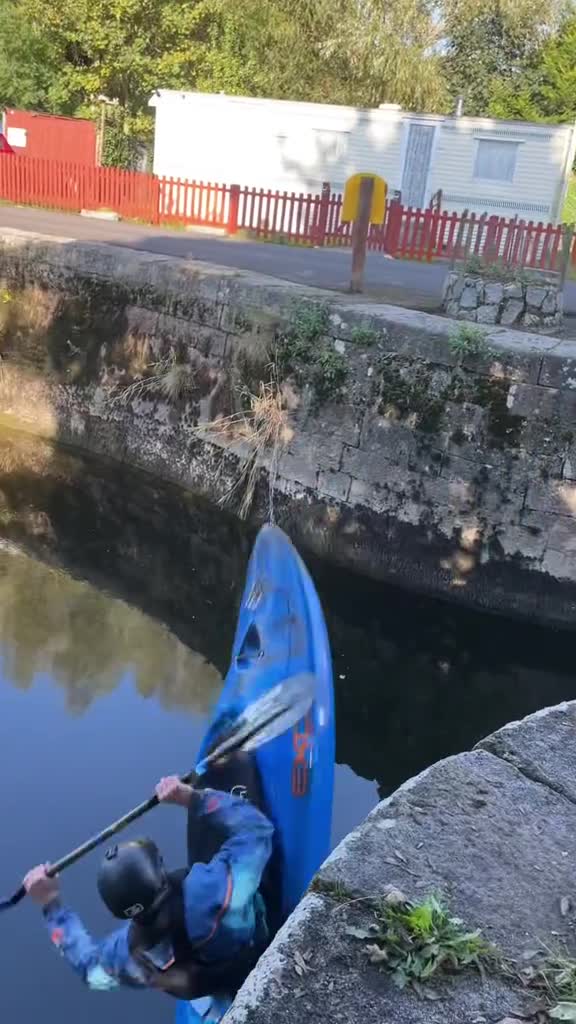 Kayak Drop Challenge: Watch My Leap Into the Canal!