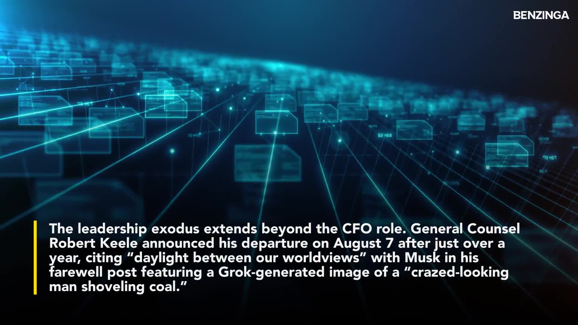 Elon Musk's xAI Hit By CFO Exit, Adding To Wave Of Leadership Departures