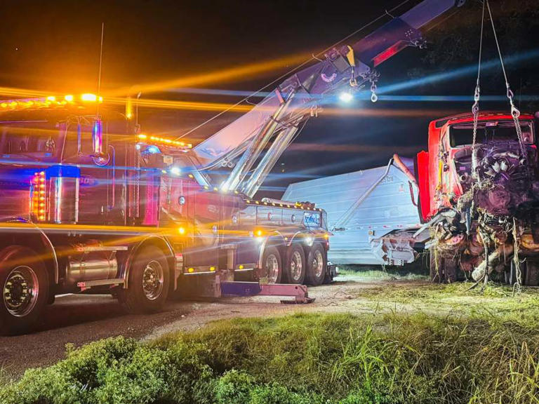 Man rescued after 18-wheeler collides with cow on Hwy 7
