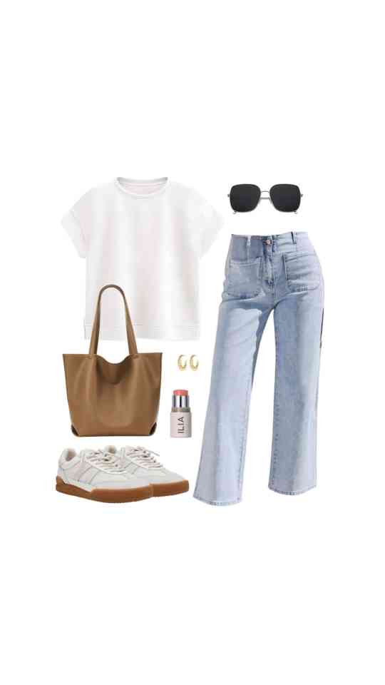 Say Hello to Your New Outfit Combo With Simple T-Shirt and Jeans