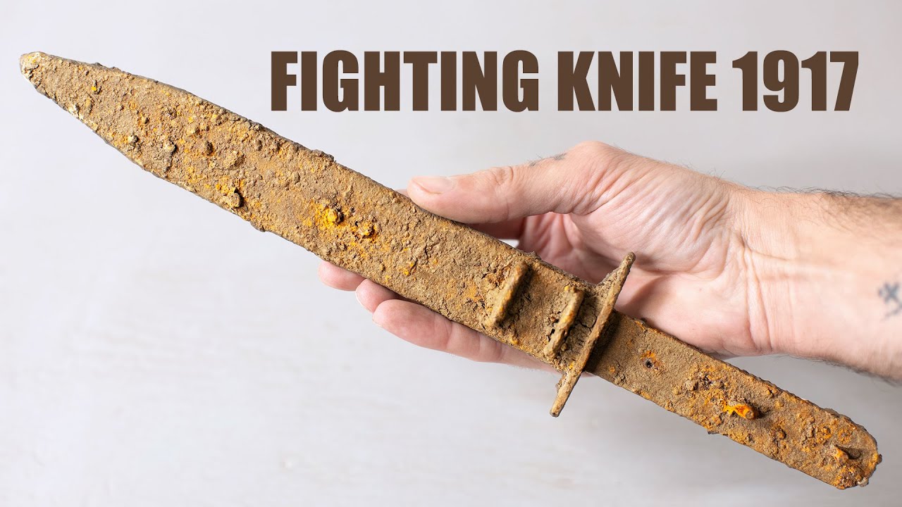 Restoring Rusty WW1 Fighting Trench Knife M17 and Scabbard – Knife ...