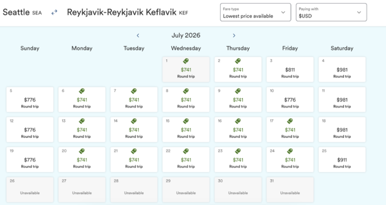 Alaska Airlines’ Seattle-Reykjavík Route Now On Sale for Trips to Iceland