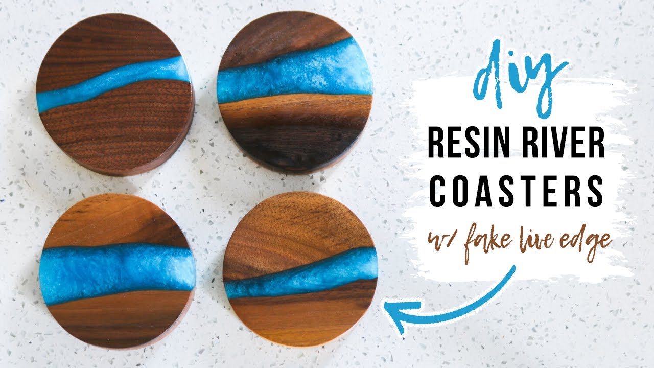 How to make resin river coasters (faux live edge style)