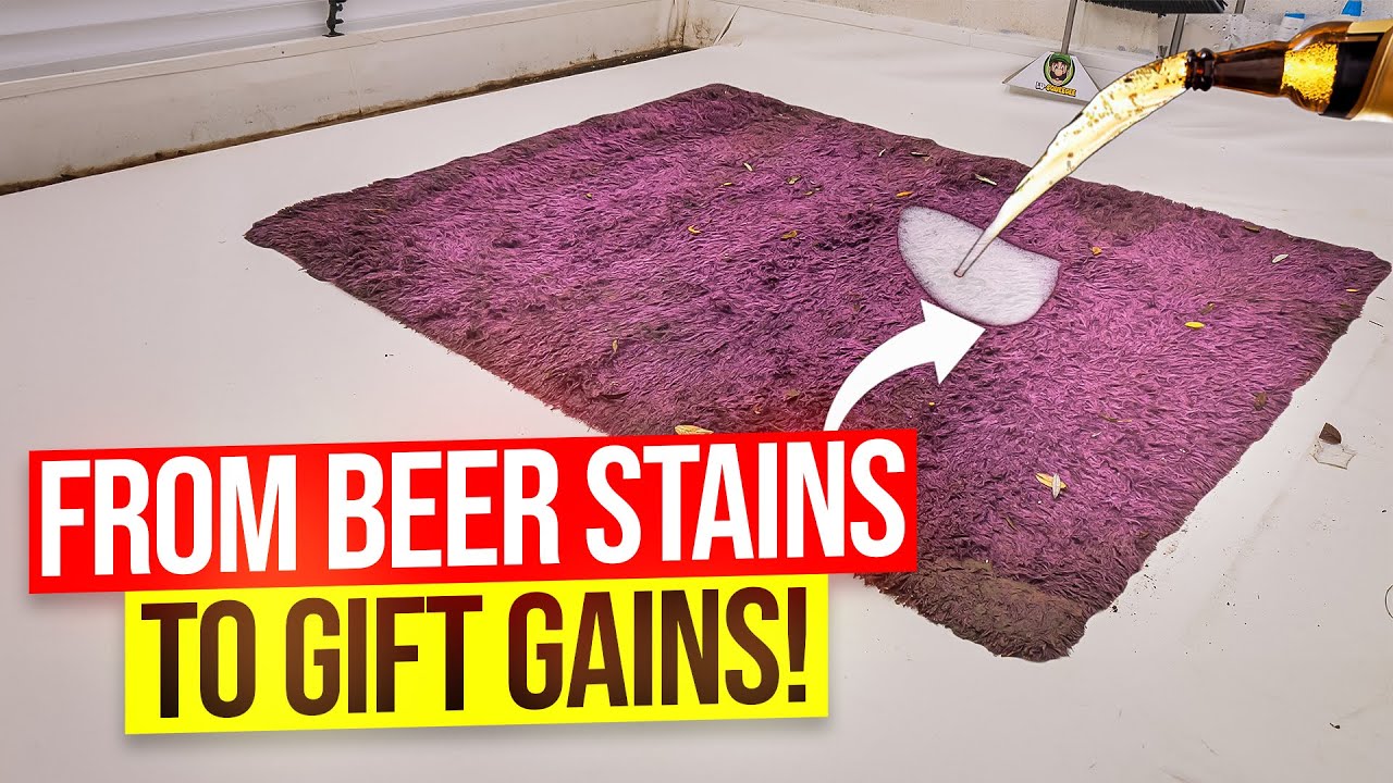 Cleaning a well-worn pub rug: A satisfying ASMR timelapse