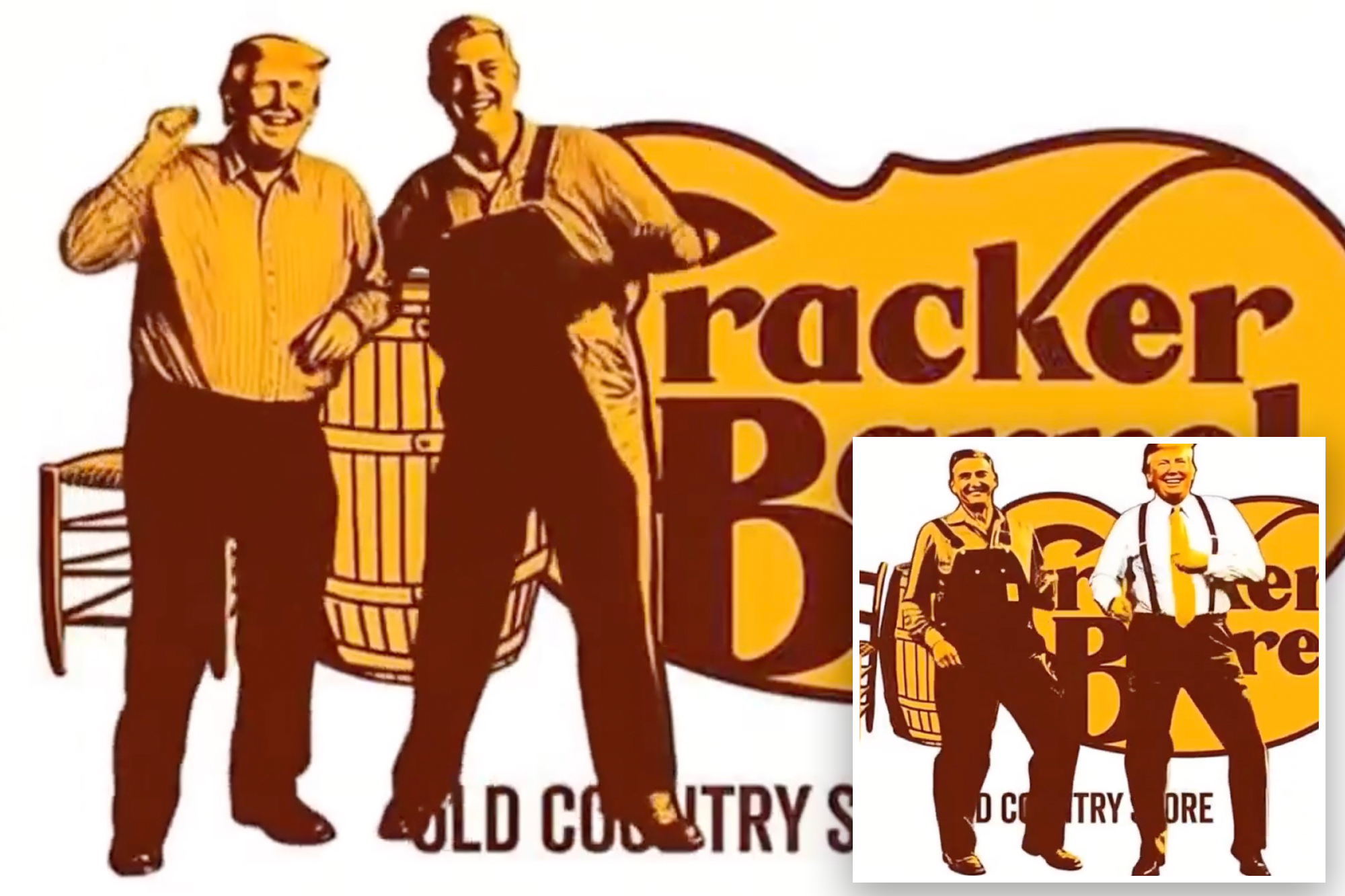 Trump posts AI video showing him dance with Cracker Barrel’s ‘Uncle ...