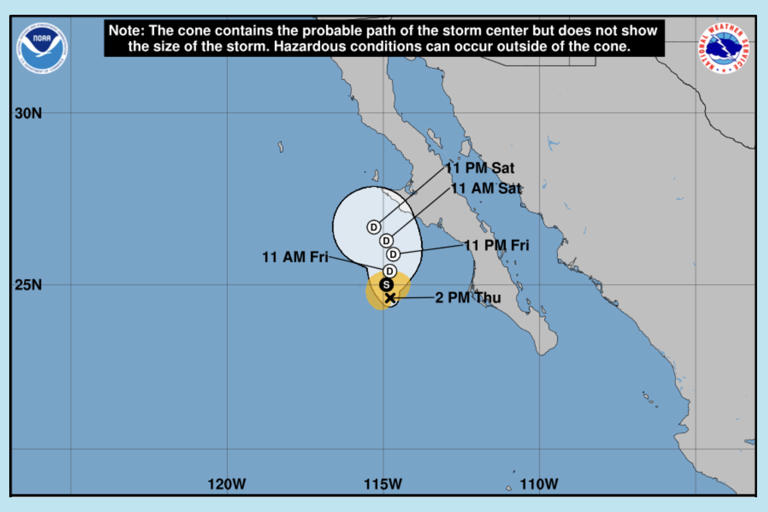 Tropical Storm Lorena could bring heavy rain and flooding to Southwest ...