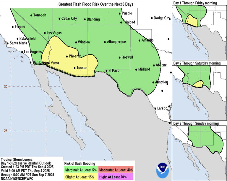 Tropical Storm Lorena could bring heavy rain and flooding to Southwest ...