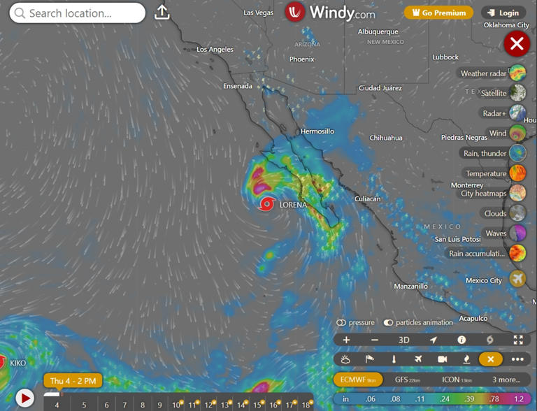 Tropical Storm Lorena update: Live tracker maps