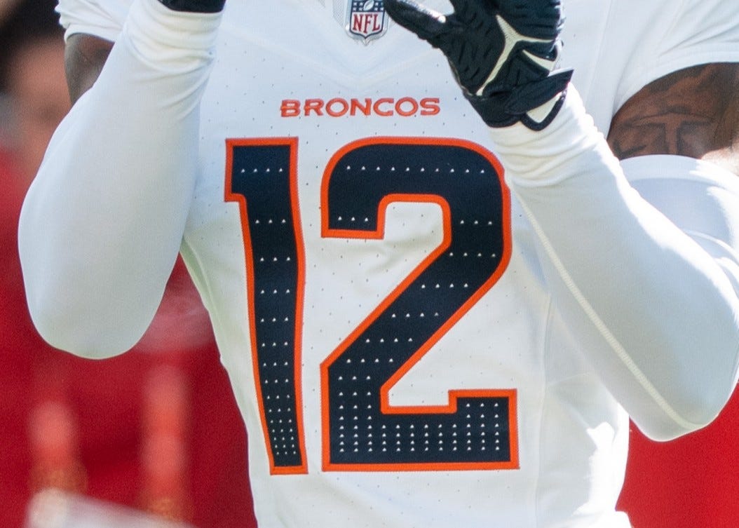 5 Broncos players pick new jersey numbers (view RJ Harvey's selection)
