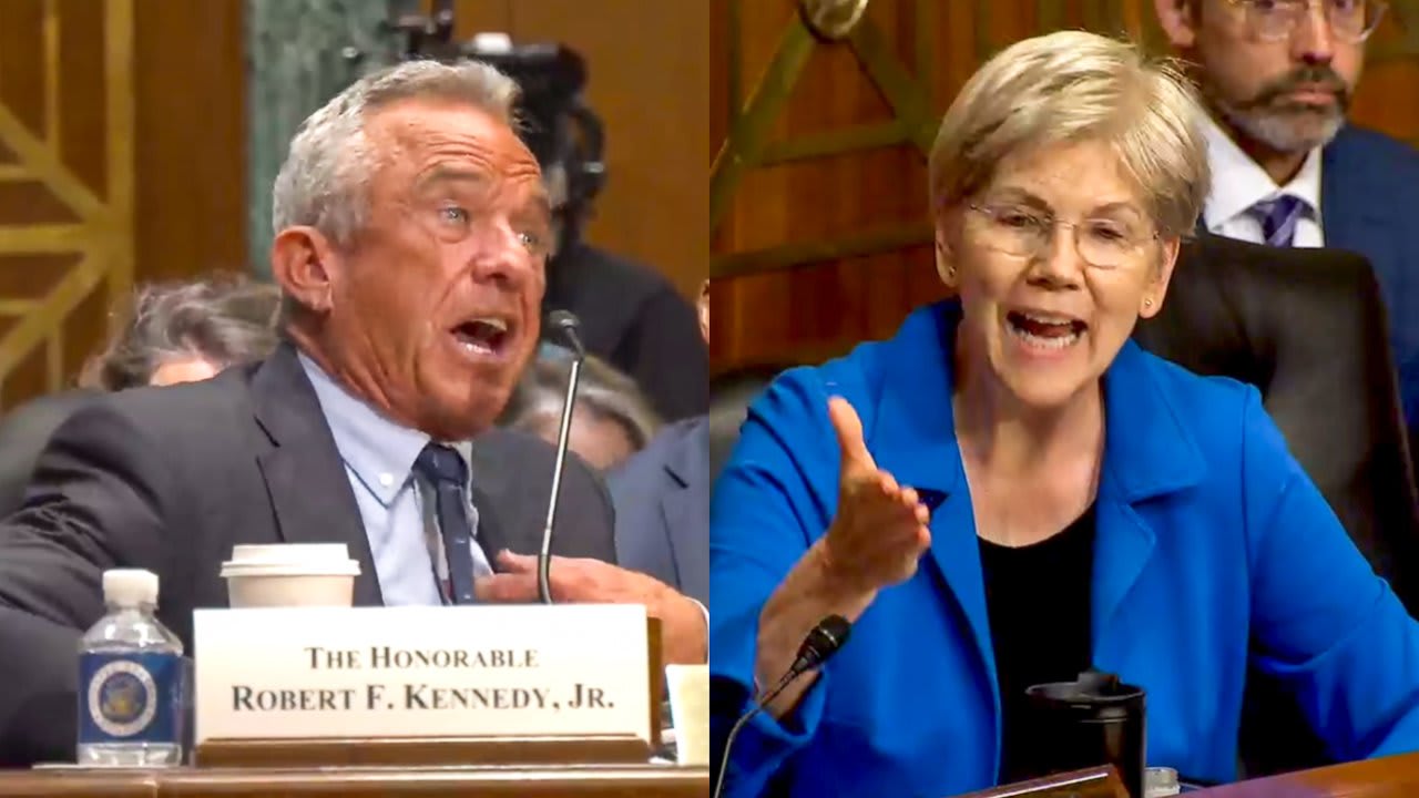 'Resign!' Elizabeth Warren's questioning of RFK Jr. explodes into ...