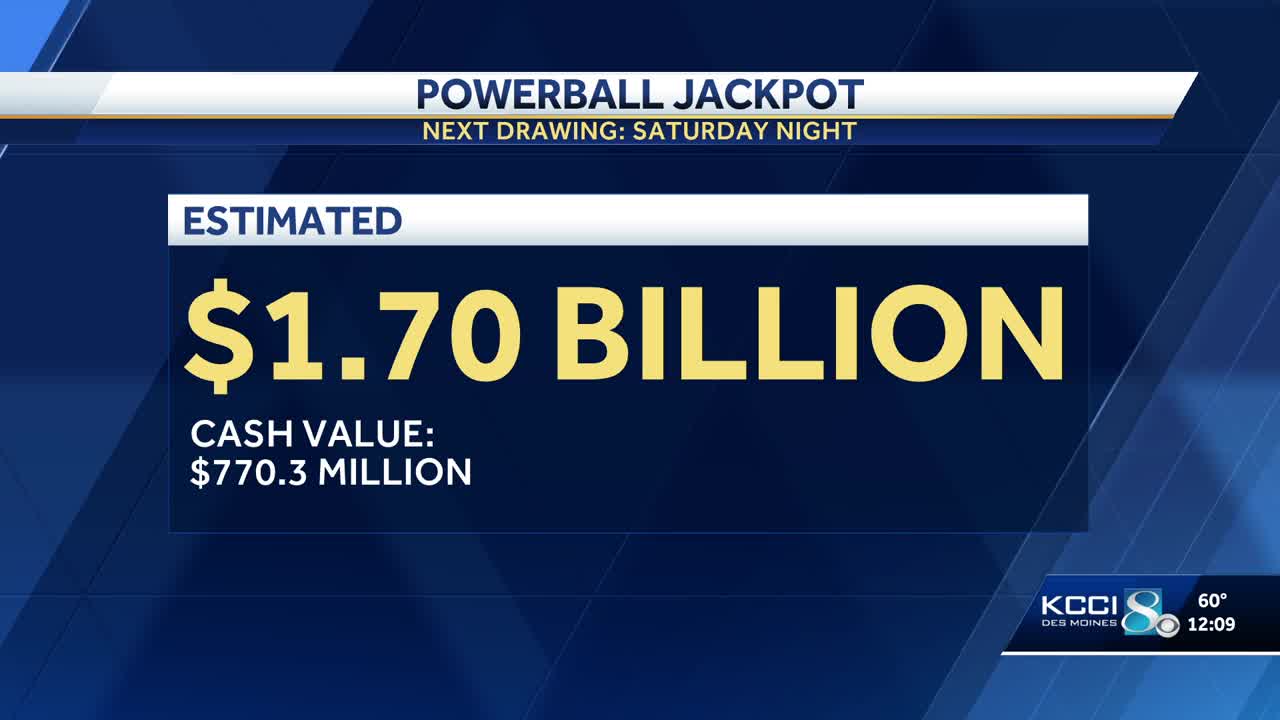 Powerball jackpot grows to $1.7B for Saturday's drawing