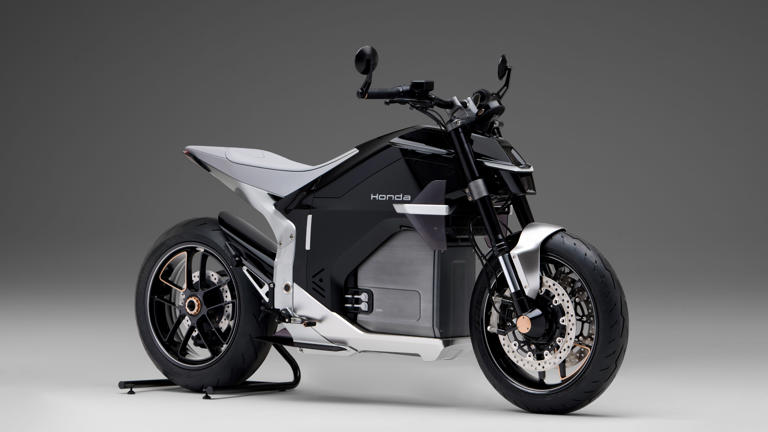 Honda teases its first full-size e-motorcycle with fast charging