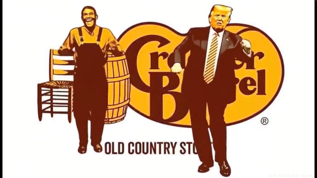 Trump posts AI video showing him dance with Cracker Barrel’s ‘Uncle ...