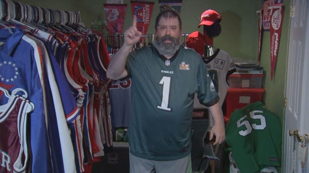 This Eagles fan has a museum-like collection of jerseys. Which 1 is he ...