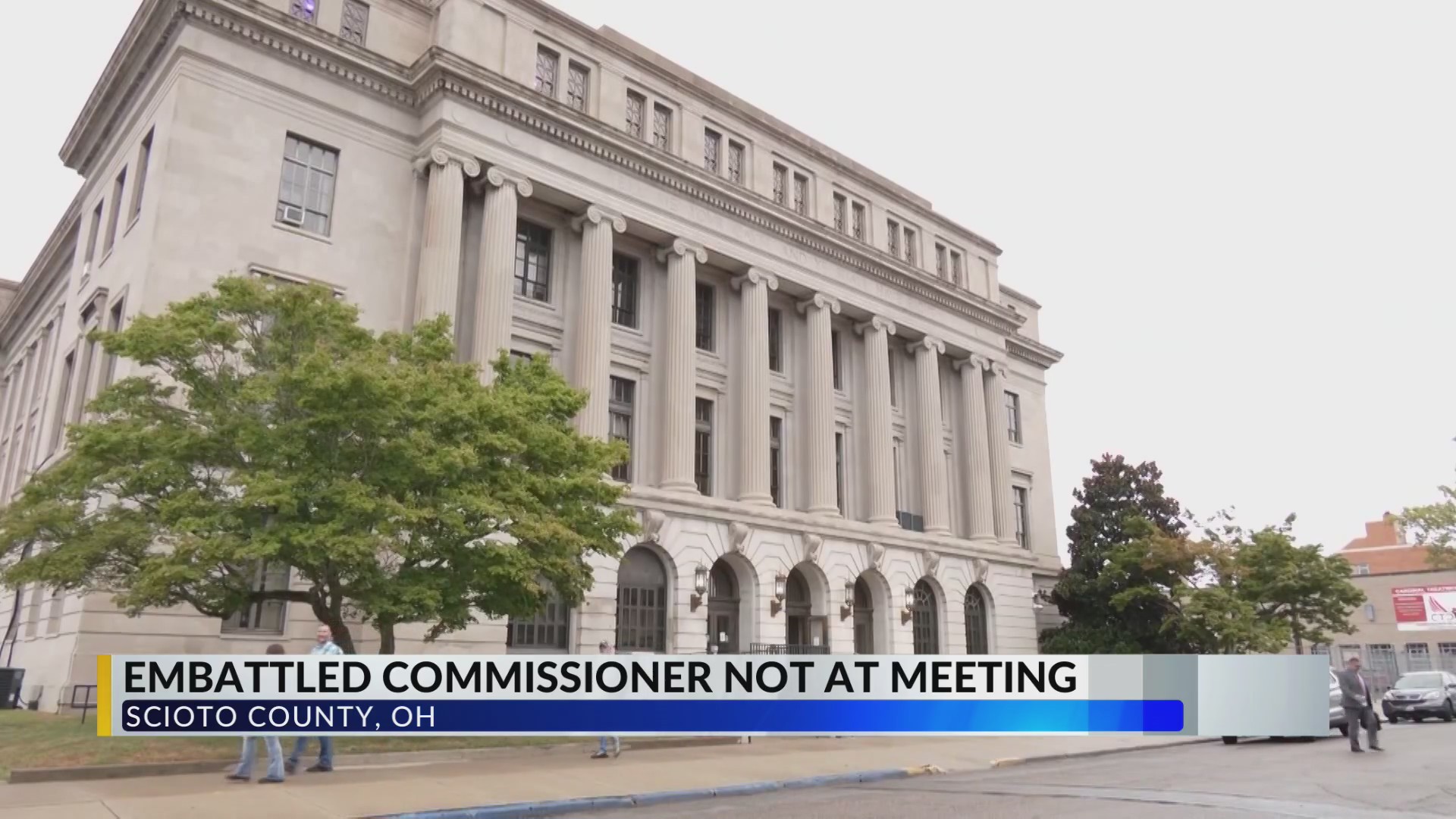 Indicted Scioto County commissioner misses second meeting