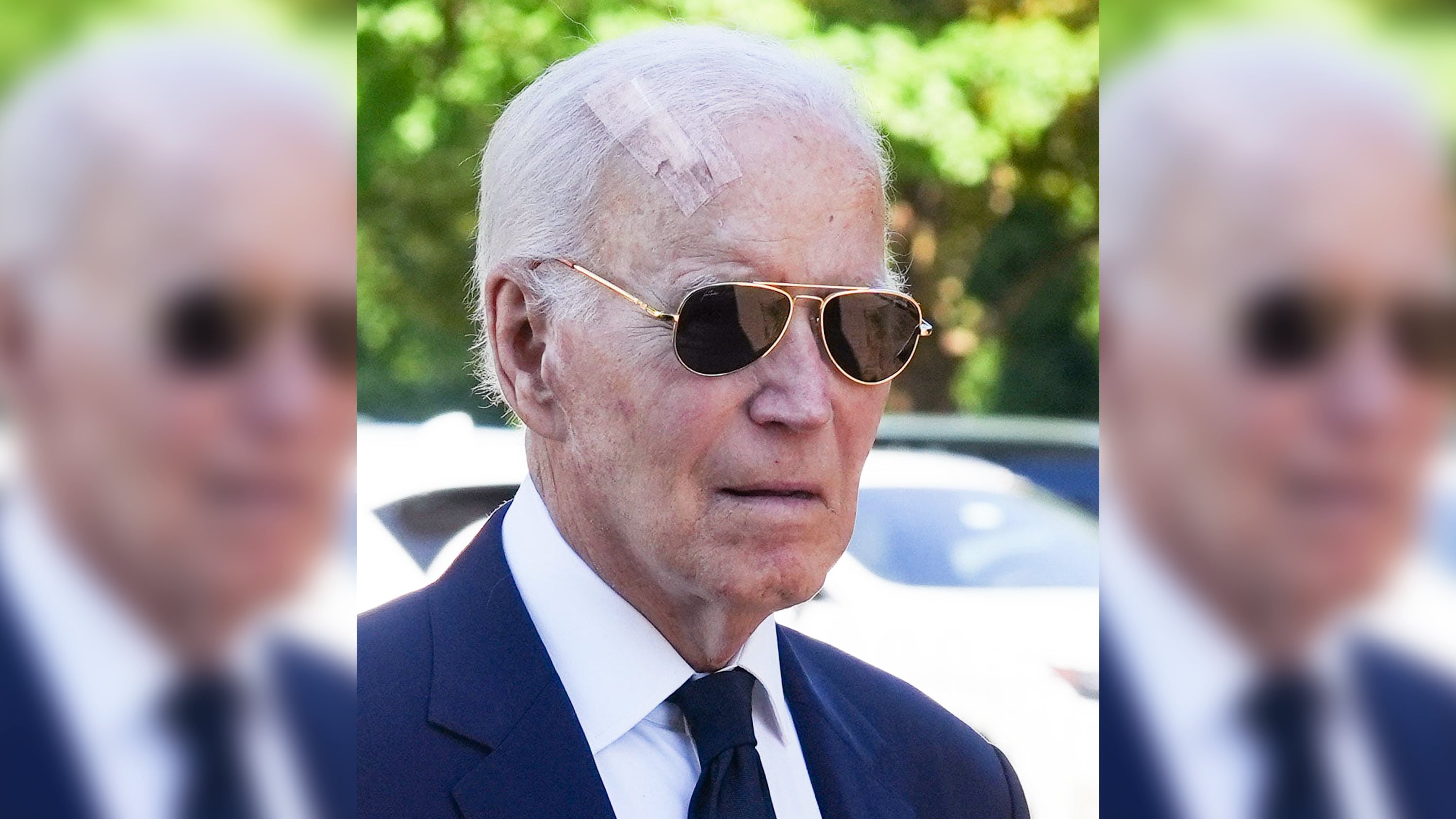 Biden Seen With Head Bandage After Skin Cancer Surgery