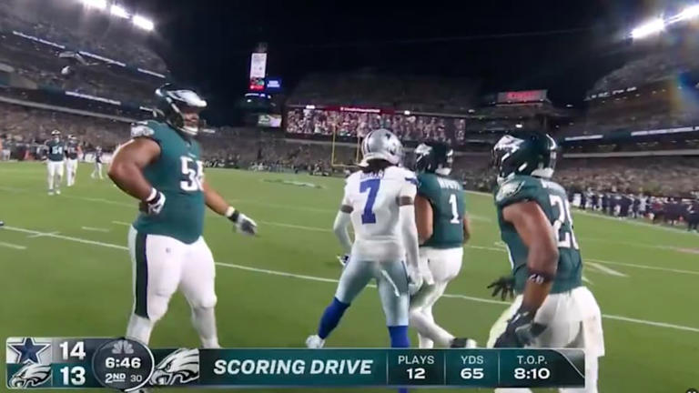 Cameras Caught Cowboys Defender Trash Talking Jalen Hurts After QB ...