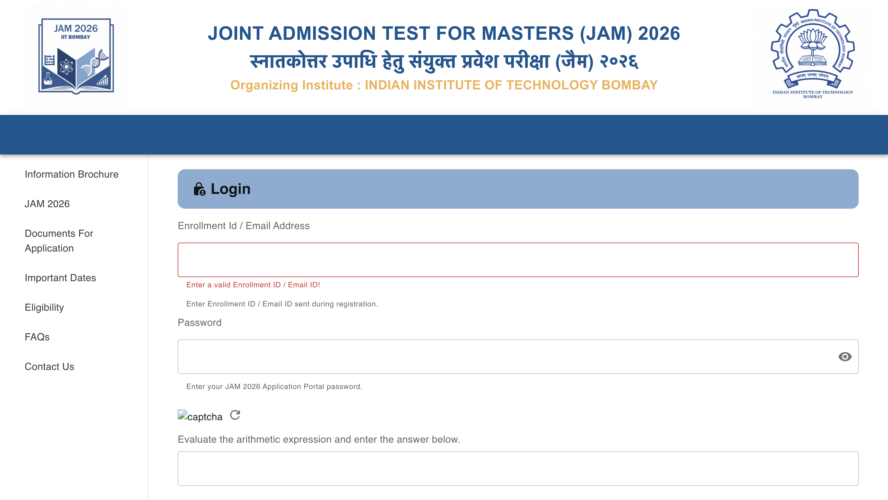 IIT JAM 2026 registration portal opens at joaps.iitb.ac.in: Check ...