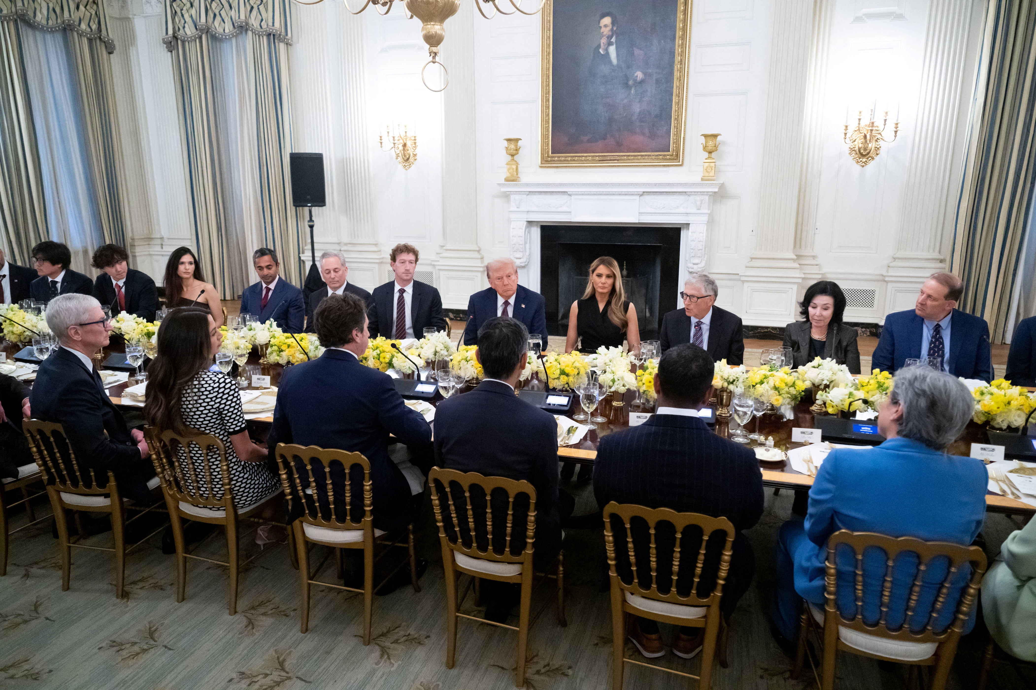 Zuckerberg, Gates and Altman lavish praise on Trump at dinner