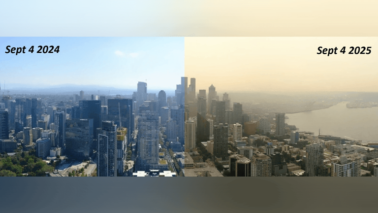 Multiple wildfires cause hazy conditions around western Washington