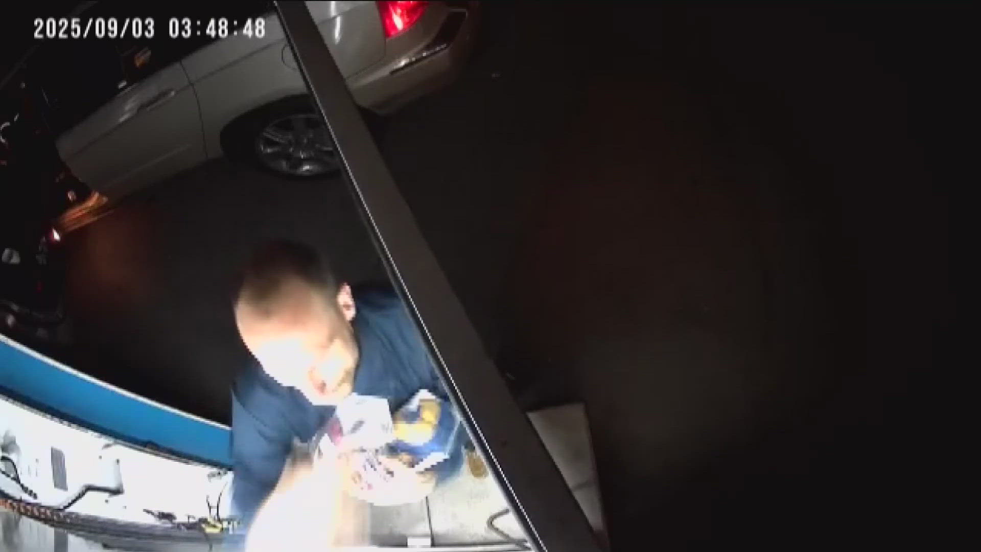 Video shows thief breaking into trading card vending machine in San Marcos