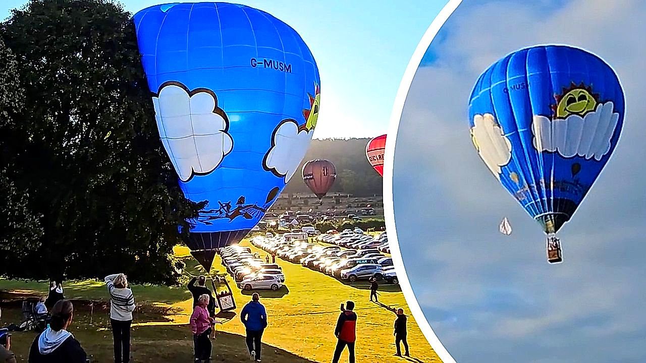 Hot air balloon crashes at annual traditional UK country fair