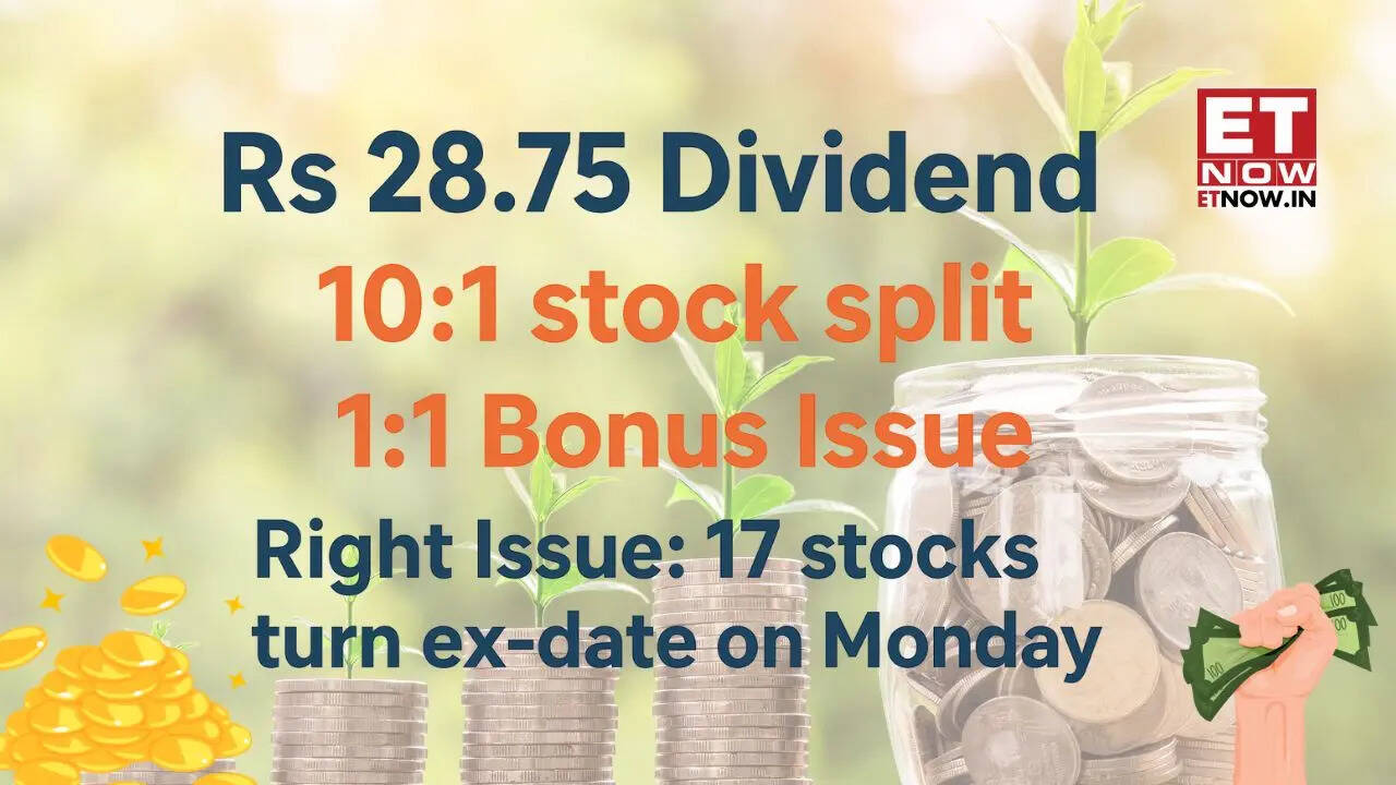 Rs 28.75 Dividend, 10:1 stock split, 1:1 Bonus Issue, Right Issue: 17 ...