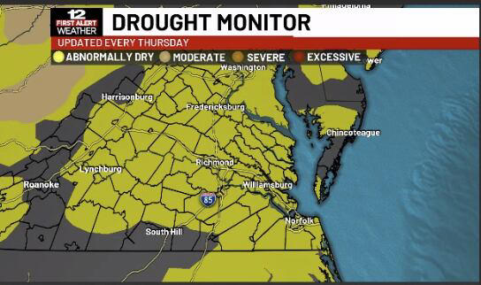 Drought may be developing across Central Virginia