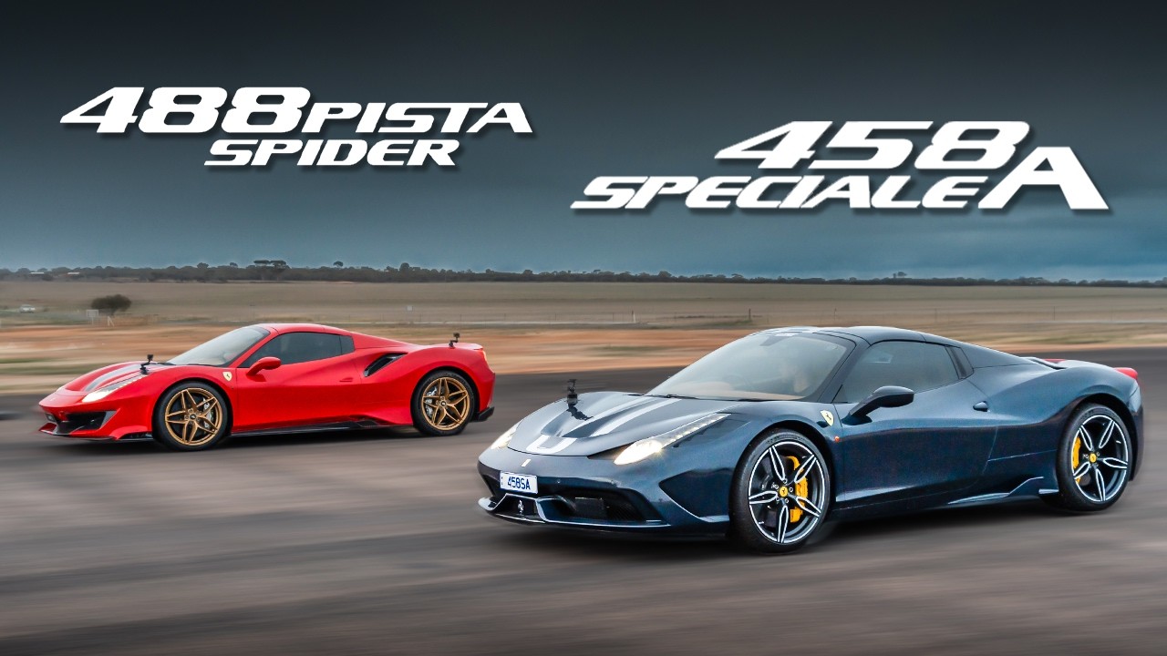 Ferrari 458 Speciale vs 488 Pista DRAG RACE