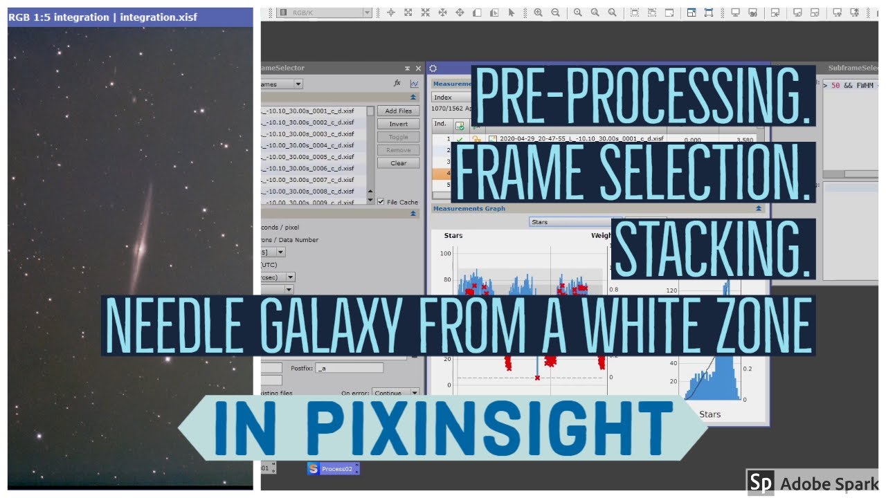 Needle Galaxy from a White Zone?! Pre-Processing 1500+ Subframes in ...