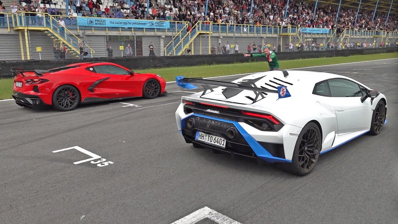 Supercars Drag Race – Huracan STO, EVO, RS4, X3 M, C8