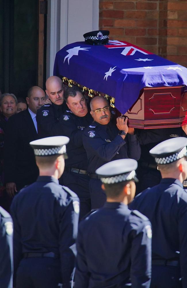 Devastating scenes at 34yo cop’s funeral