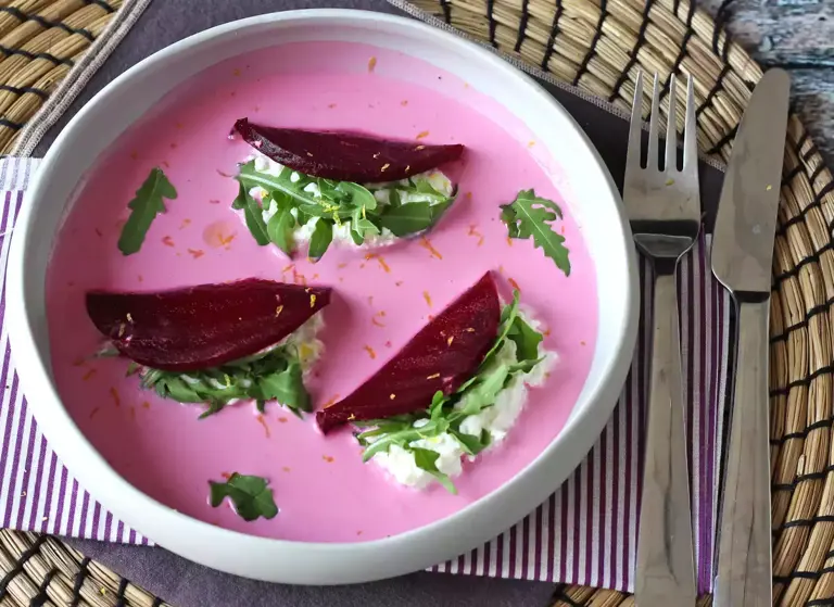 Beet ravioli, a simple and elegant starter