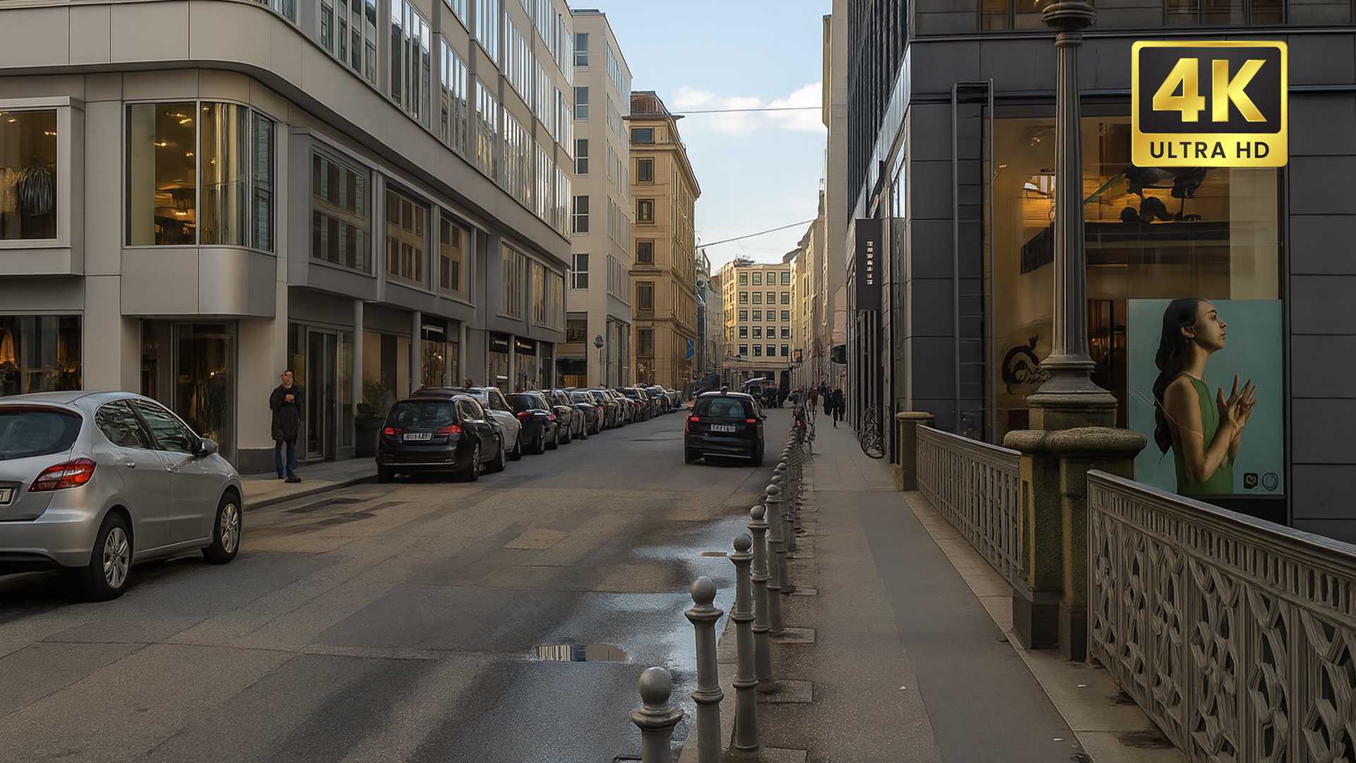 Amburgo, Germania – Passeggiata invernale in città in 4K