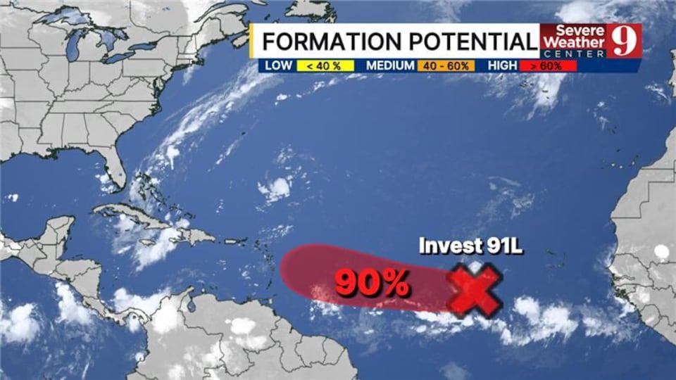 Atlantic disturbance nears storm formation, but path remains unclear